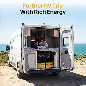 ECO-WORTHY 12V 100AH LiFePO4 Battery with 15000 Cycles, BMS - For RV, Marine, Solar Home Off-Grid System