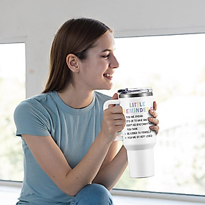 Inspirational Gifts for Women, Little Reminders You Are Enough Tumbler 40oz, Mental Health Gifts, Motivational Positive Affirmations Uplifting Recovery Healing Encourage Gift for Coworker Friend