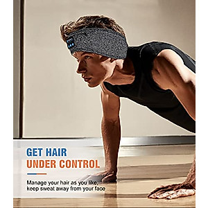 Sleep Headphones Wireless, ANBOKAI Bluetoth Headset Sports Headband Mask with Memory Foam Ear or Eye Cups, Adjustable Strap, 10H Playtime, Built-in Mic, Clear Calls Earphones for Side Sleeping Workout