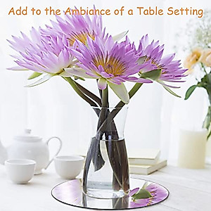 Coo-Drill 12" Round Mirror Plates, Mercuried Mirror Centerpieces 2mm, Circle Mirror Candle Plates for Table Centerpieces &Wedding Decorations & Baby Shower Party&Christmas Decorations,12pack