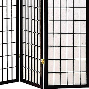 4-Panel Folding Screen Black and White 4624