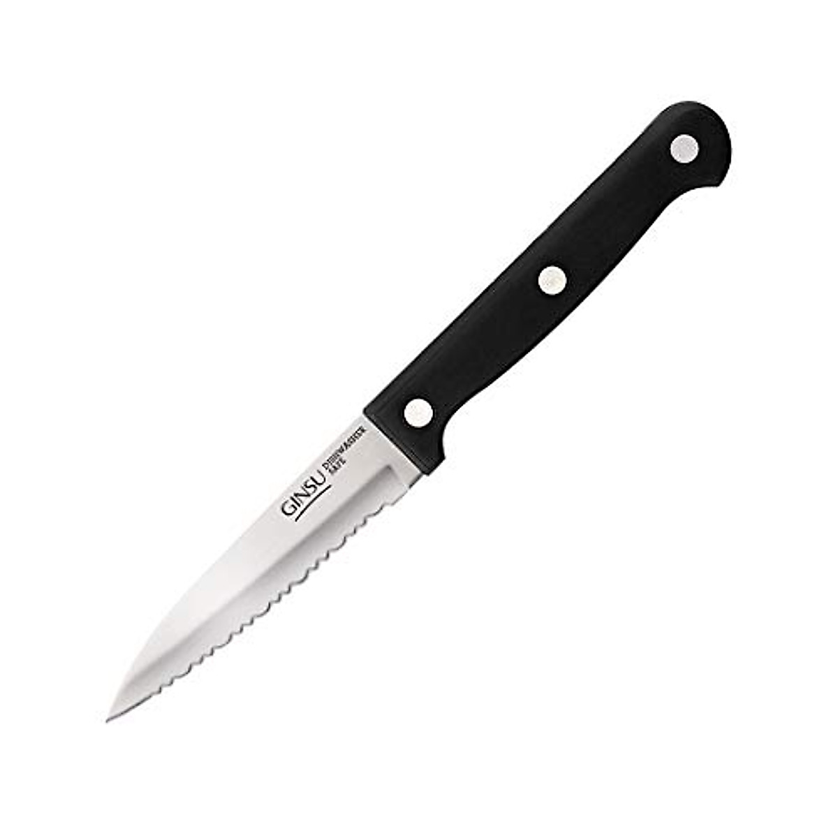 GINSU Kiso® Dishwasher Safe and Always Sharp 3.5” Paring Knife, Black