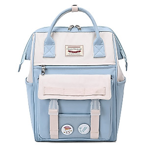 Vendra Moka School College Waterproof and Sturdy Backpack,15.6" Laptop Backpack for Women Teen Girls, Cute Casual Daypack for Travel, Work