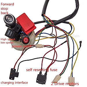24 Volt Children Electric Car DIY Modified Wires and Switch Kit,with Remote Control, Self-Made 24V Baby Electric Ride On Car Accessories