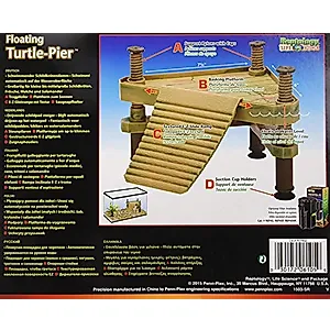 Penn-Plax Reptology Floating Turtle Pier and Basking Platform – Decorative, Functional, and Naturally Inspired – Small Size (Model Number: REP602)