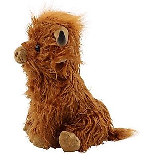 ROSIHA Highland Cow Plush,Cuddly Realistic Cow Stuffed Animal Farm Toy Pillow