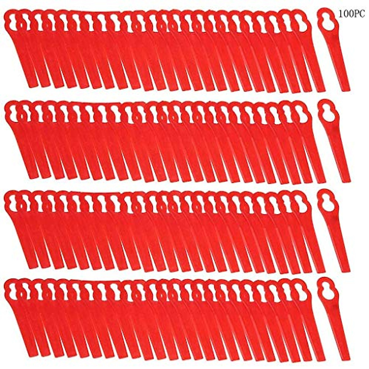 Craftsmen Tools Tools Replacement Mower Replacement 100Pcs Grass Lawn Plastic for Garden Tools & Home Improvement Lawn Mower (Red, One Size)