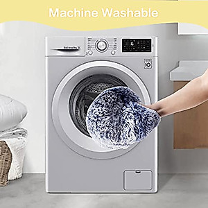 Bedfolks Calming Donut Dog Bed, 36 Inches Round Fluffy Dog Beds for Large Dogs, Anti-Anxiety Plush Dog Bed, Machine Washable Pet Bed (Navy Blue, Large)