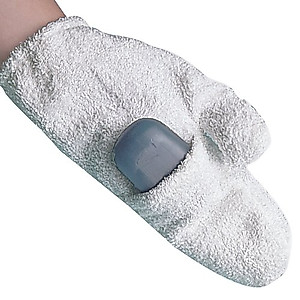 SP Ableware Maddawash Soap Mitt, White Terry Cloth - Medium (741320002)