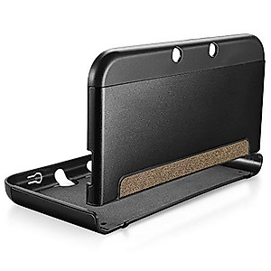 TNP Protective Case Compatible with Nintendo New 3DS XL LL 2015, Black - Plastic + Aluminum Full Body Protective Snap-on Hard Shell Skin Case Cover New Modified Hinge-Less Design