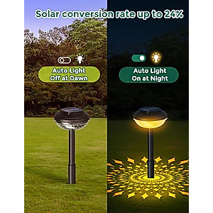 Staffzille Solar Pathway Lights 8 Pack, Solar Lights Outdoor Waterproof IPX5, 200lm Brightness Up to 10 Hours Auto On/Off Decorative Solar Lights for Outside Garden, Landscape, Yard, Patio, Driveway