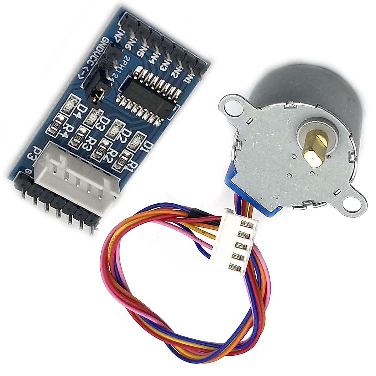 Kiro&Seeu DC5V 28BYJ-48 Stepper Motor with ULN2003 Drive Boards Blue Compatible with Arduino (5V)