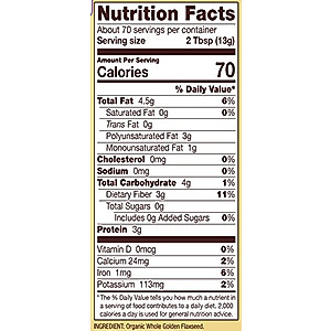 Bobs Red Mill Flaxseed Meal Golden Organic, 32 Oz