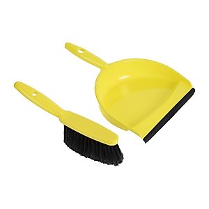 Bentley Dustpan and Brush Set, Yellow