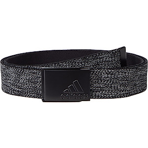 adidas Golf Men's Heather Reversible Web Belt, Black, One Size Fits Most