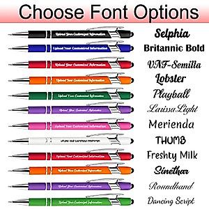 Westpearl Personalized Pen 50pack Bulk,Custom Ballpoint Pens with Engraved Business Name Message Logo, Soft Black Ink Stylus with Touch Metal Office,Gift for Anniversaries, Graduations, Birthdays