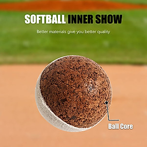 Baisidiwei Practice Softballs Size 12 Inch Softballs. Fastpitch Softballs, Official 12 inch Size and Weight