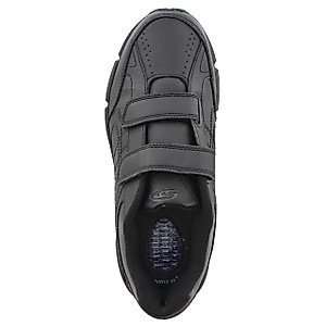 Dr.Scholls Men's Omega Light Weight Dual Strap Closure Sneaker Wide Width, Black, 11.5 Wide