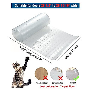 Carpet Protector for Pets - Cat Carpet Protector for Doorway, 8.2Ft Heavy Duty Plastic Carpet Protector