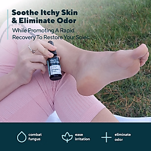 Athletes Foot Spray - Extra Strength - Natural Ingredients Itchy Skin Relief, Ringworm, Jock Itch, Odor | Apple Cider Vinegar Remedy for Men, Women | Marie Originals