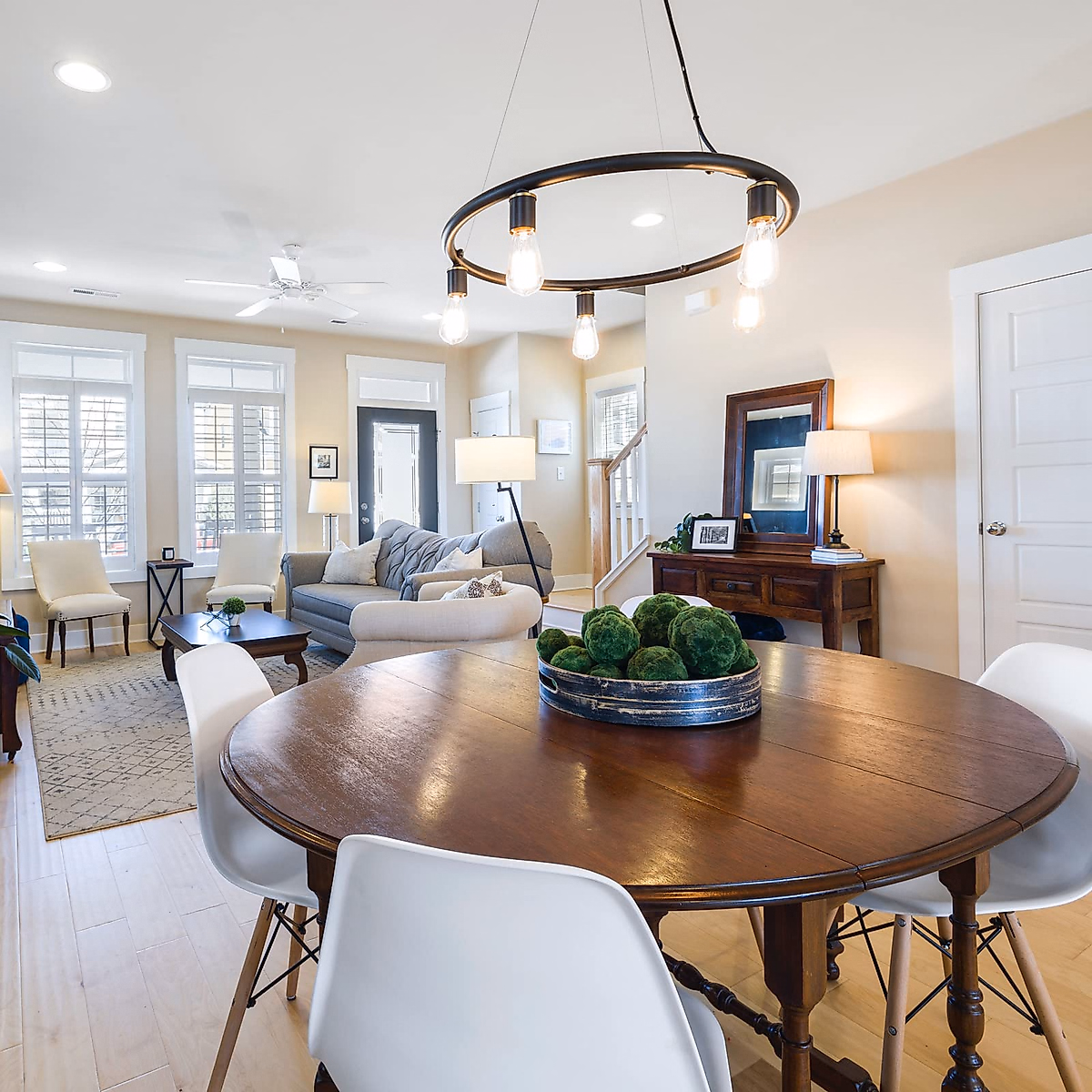 Ascher Vintage LED Edison Bulbs 60 Watt Equivalent, Eye Protection Led Bulb with 95+ CRI, Non-Dimmable, High Brightness Daylight White 4000K, ST58 Antique LED Filament Bulbs, E26 Base, Pack of 4