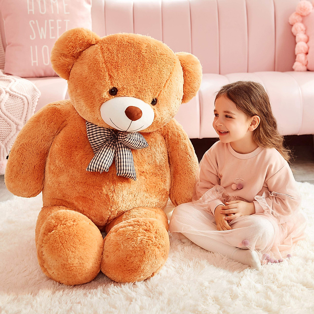 IKASA Giant Teddy Bear Plush Toy Stuffed Animals (Brown, 47 inches)