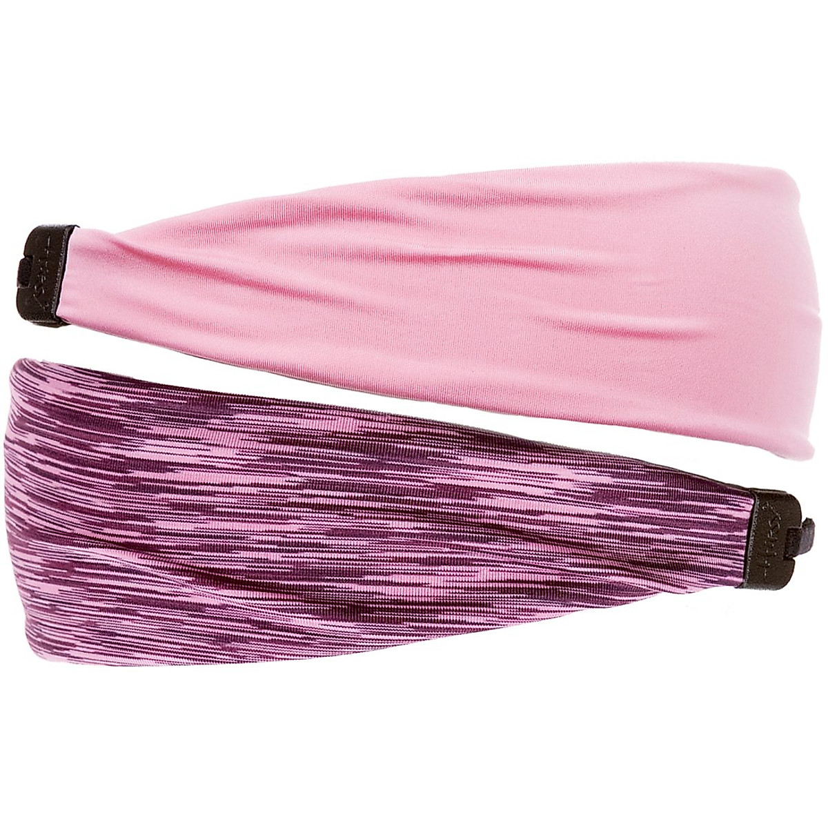 Hipsy Women's Adjustable & Stretchy Xflex Pastel Yoga Headband Multi Packs (Pink & Pink 2pk)