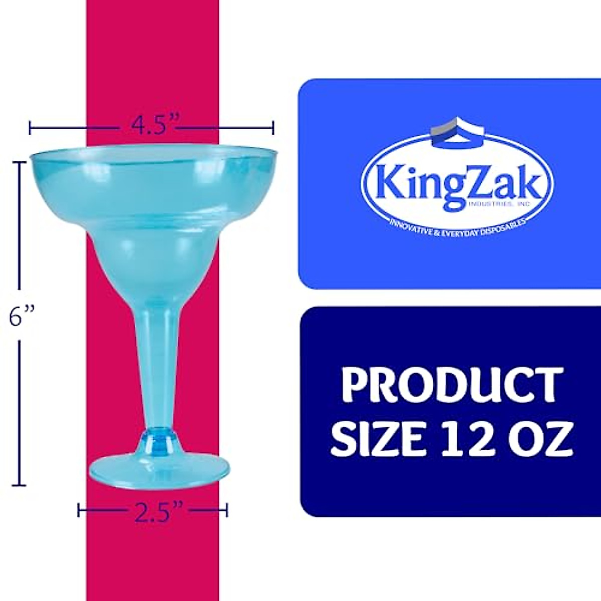 Party Dimensions Neon 12 Count Plastic Margarita Cup, 12-Ounce