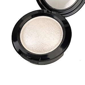 Mallofusa Single Color Baked Eye Shadow Palette Glitter Powder ,Ice Silver,CES3810