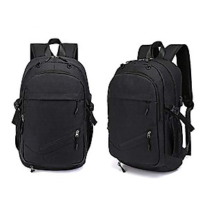 adorence Basketball Backpack with Ball Compartment(Ball Net, Water Resist) Soccer Bag/Volleyball Backpack- Black