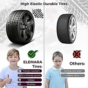 ELEMARA Electric Go Kart for Kids, 12V 2WD Battery Powered Ride On Cars with Parent Remote Control for Boys Girls,Vehicle Toy Gift with Adjustable Seat,Safety Belt,MP3,Horn,Music,Pink