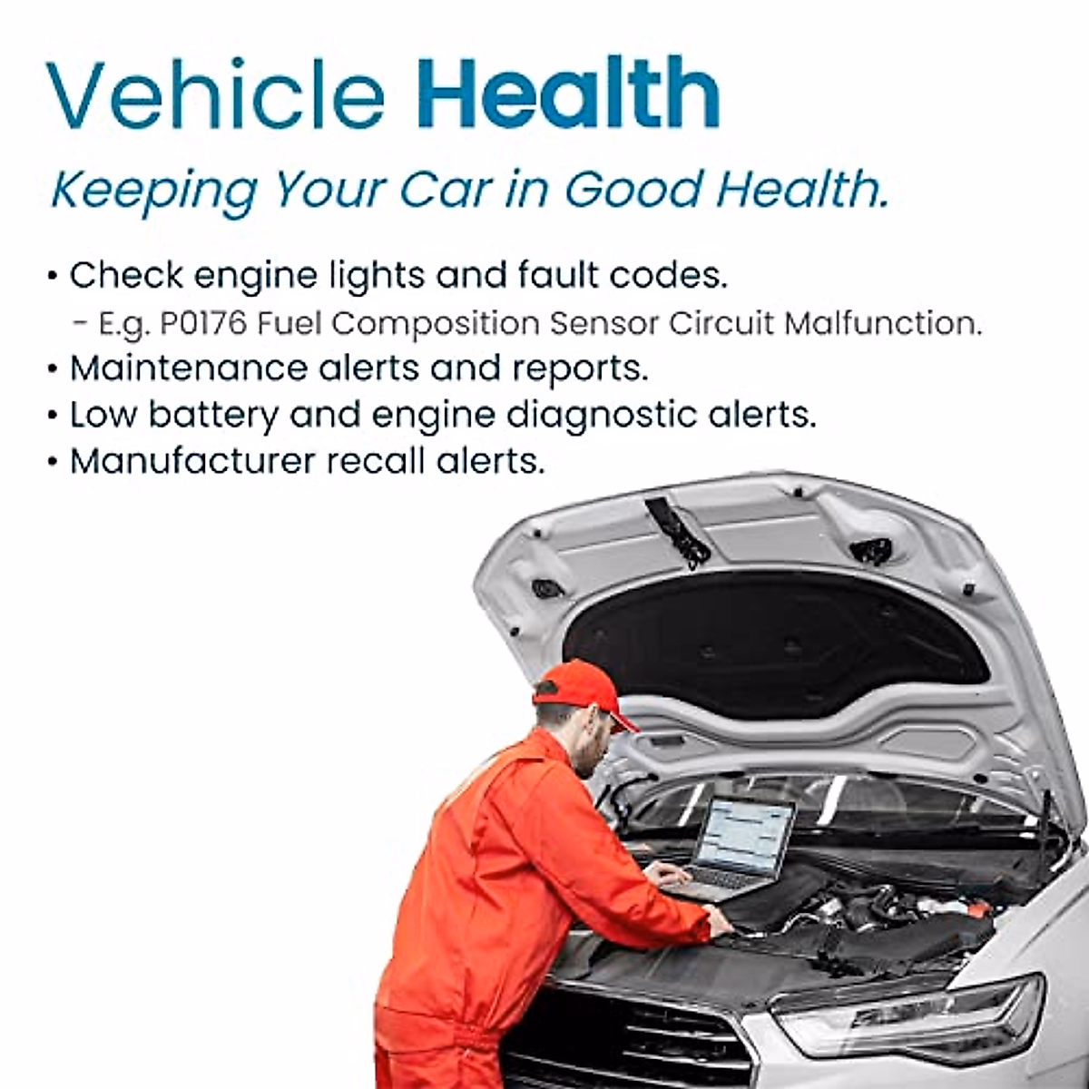 Vyncs - GPS Tracker for Vehicles, [No Monthly Fee], 4G LTE, Vehicle Location, Trip History, Driving Alerts, GeoFence, Fuel Economy, OBD Fault Codes, USA-Developed, Family or Fleets