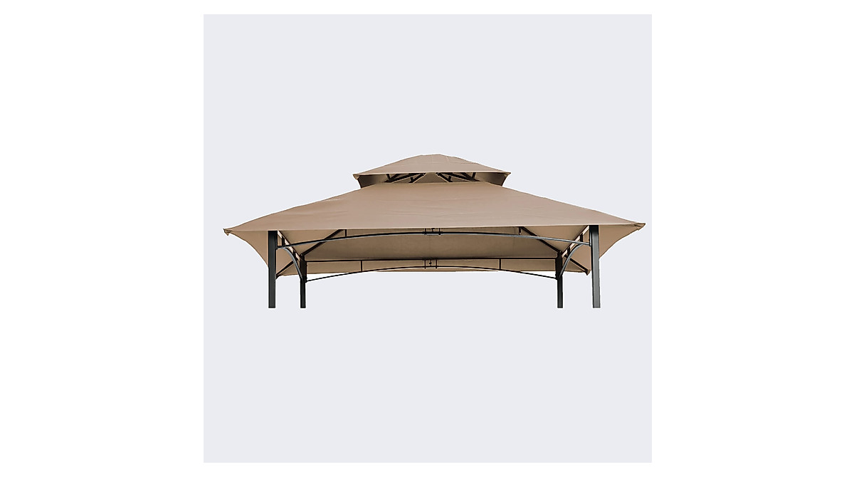 8x5 Ft Grill Gazebo Replacement Canopy - Double Tier Shade Cover