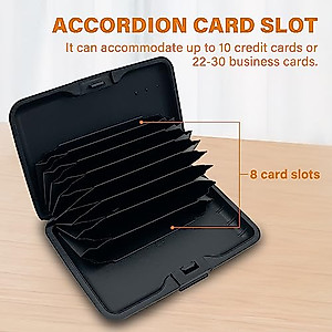 sundee Credit Card Holder with 8 Slots Mini Aluminum Wallet RFID Blocking Slim Metal Hard Case - 03X