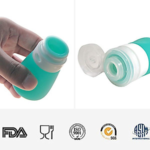 YINGGG Squeeze Portable Salad Dressing Container to Go Bottles Sauce Leakproof Condiment Storage Bottle, Dressing to Go for Lunch set of 4 (37ML)