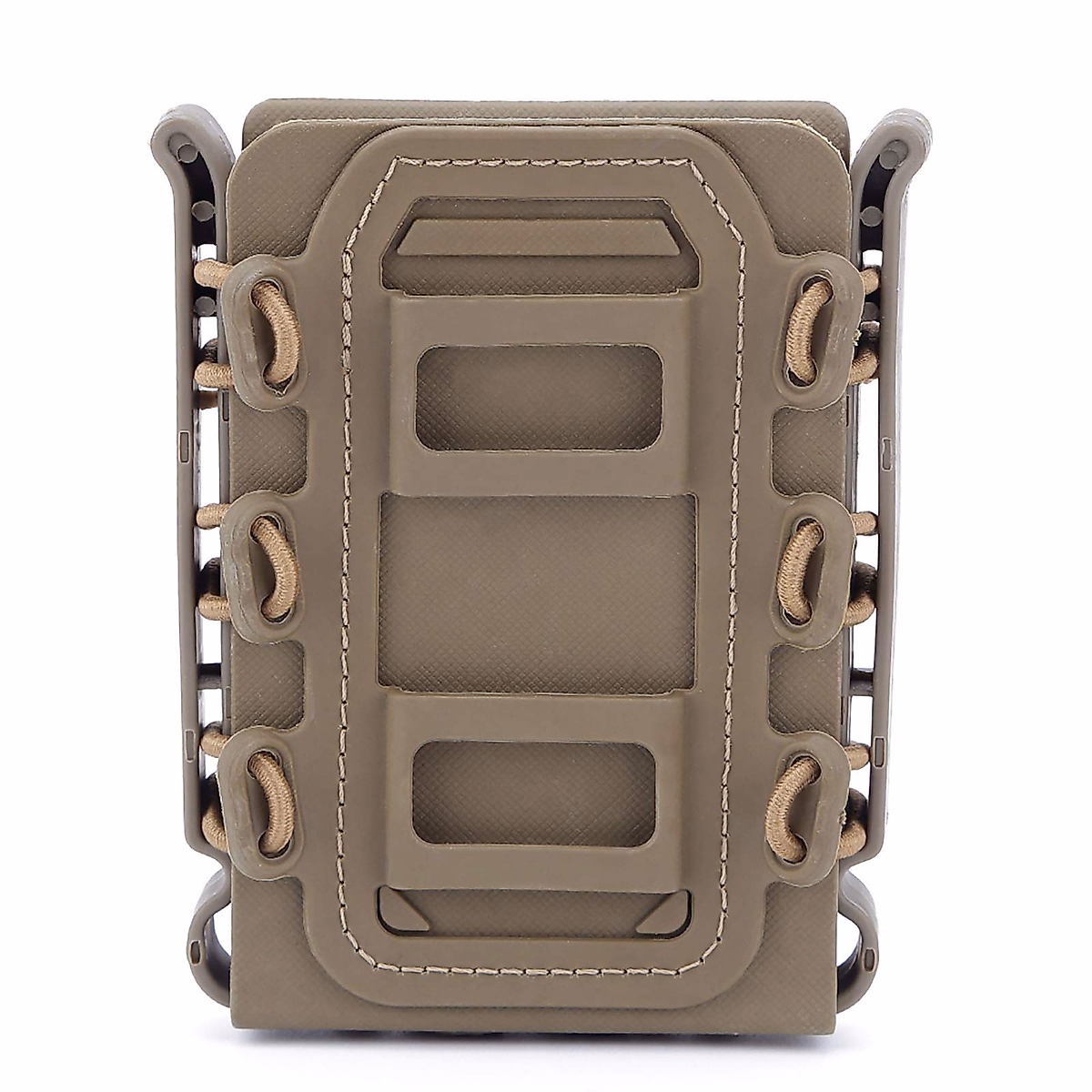 Dekoo Mag Pouch, 3PCS Tactical Magazine Pouches Molle Fastmag Softshell Mag Carrier 5.56/7.62mm Fastmag for Airsoft M4 AR AK (Tan)