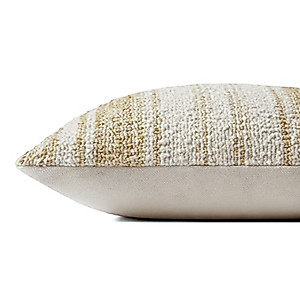 Loloi Drew PCJ0001 Throw Pillow, Gold/Ivory