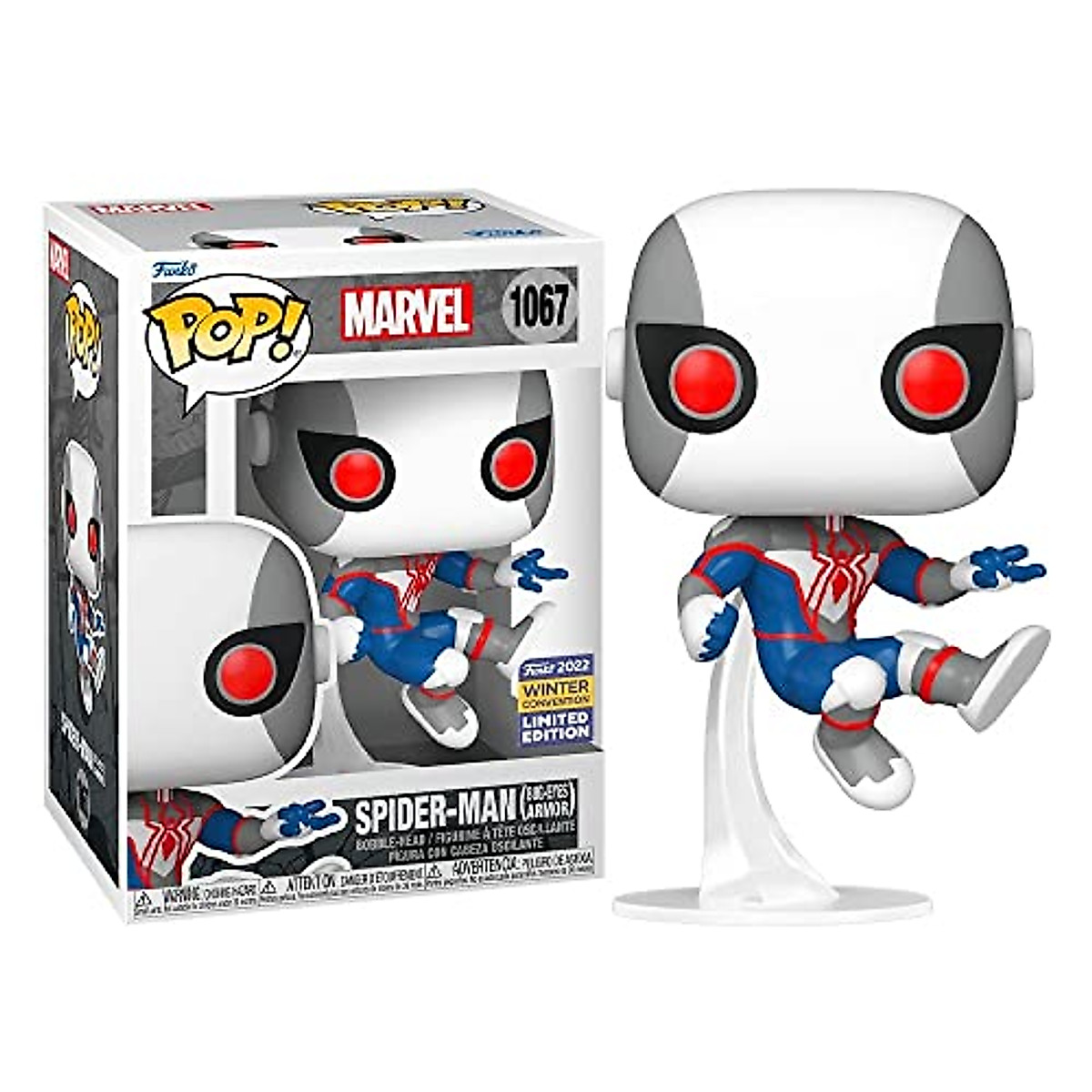 Funko Marvel Spider-Man Bug-Eyes Armour Pop! Vinyl Limited Edition Exclusive Bobble-Head Figure Collectible