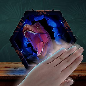 WOW! STUFF PODS - Jurassic Dominion - Tryannosaurus Rex | Light-Up Bobble-Head Figure | Official Fallen Kingdom Merchandise, Toys and Gifts for Boys and Girls, Grey, 4 inches