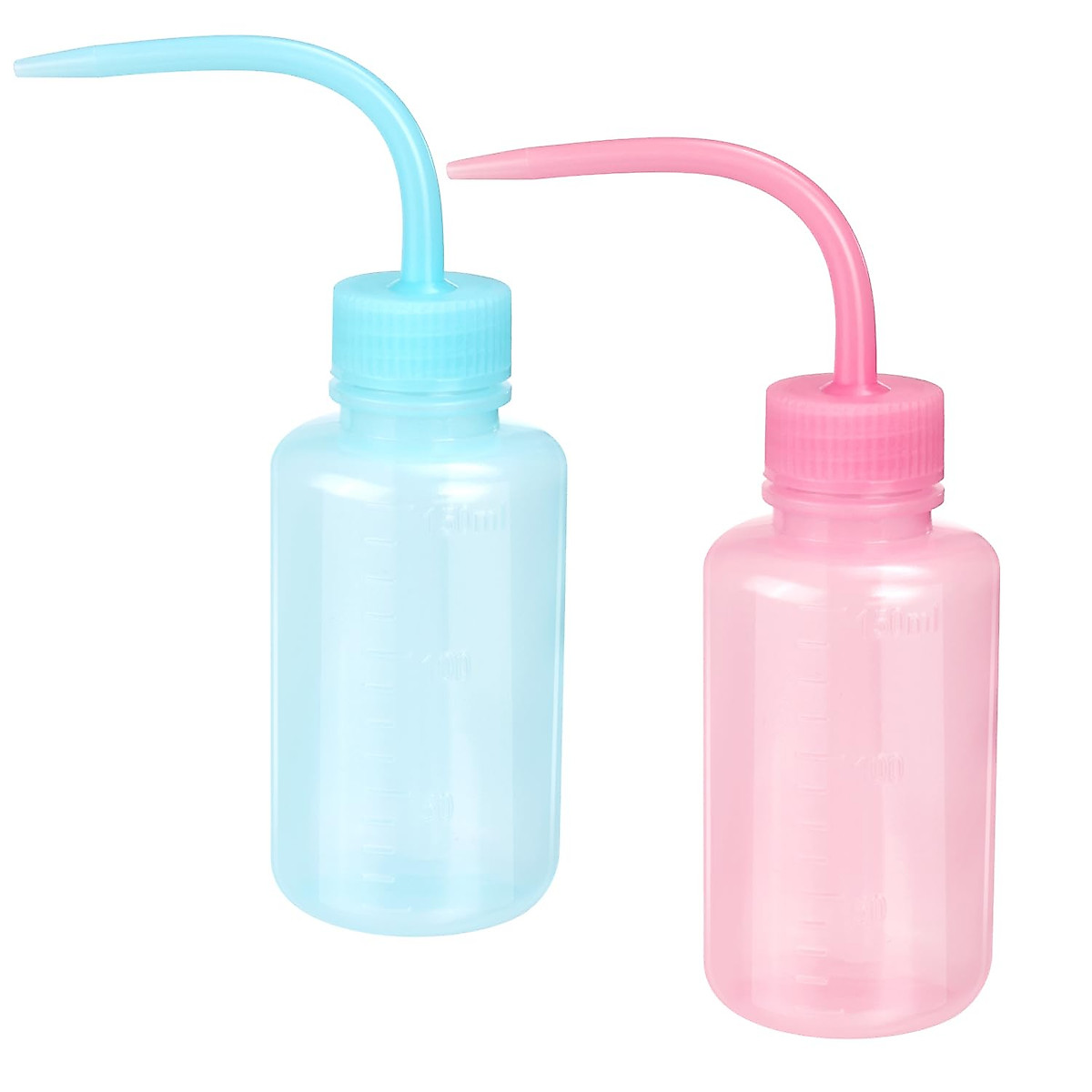 Aruicheng Wash Bottle 150ml Plastic Squeeze Bottle Safety Wash Bottles with Scale Labels Tattoo Wash Bottle Watering Tools Lash Water Bottle Squeezer 2 Pcs