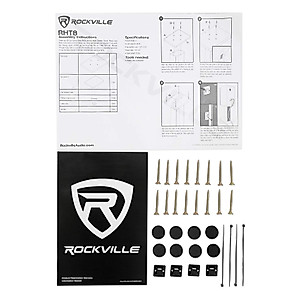 Rockville Pair Computer/Bookshelf Desktop Speaker/Studio Monitor Stands (RHT8G)