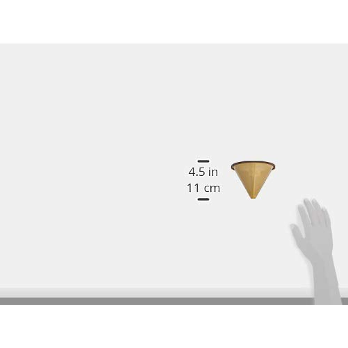 BLUE BREW Pour Over Coffee Filter, Titanium Coated Stainless Steel Coffee Filter, Paperless & Reusable Pour Over Coffee Maker, Double-Layered Mesh Coffee Cone (1-4 Cups), BB1004