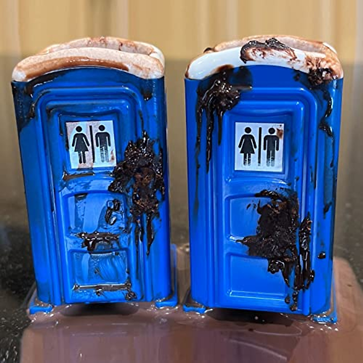 Porta Potty Shot Glasses, 1 Gift for Your #2 Humor", Funny Shot Glasses, Gag Gift for Men, White Elephant Exchanges, and Shot Glass Collectors