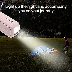 Handheld Portable Fan, Foldable 3 IN 1 fan with USB Rechargeable Battery Operated 12-24 Hours Working Time, Personal Quiet Fan With Power Bank, Flashlight Feature Travel Indoor for Women Sister Friend