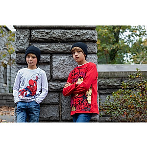 Marvel Avengers Spider-Man Toddler Boys 2 Pack Long Sleeve Graphic T-Shirts Gray/White 4T