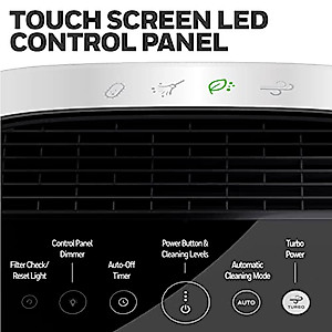 Honeywell InSight HEPA Air Purifier with Air Quality Indicator for Medium-Large Rooms (190 sq ft), Black - Wildfire/Smoke, Pollen, Pet Dander, and Dust Air Purifier