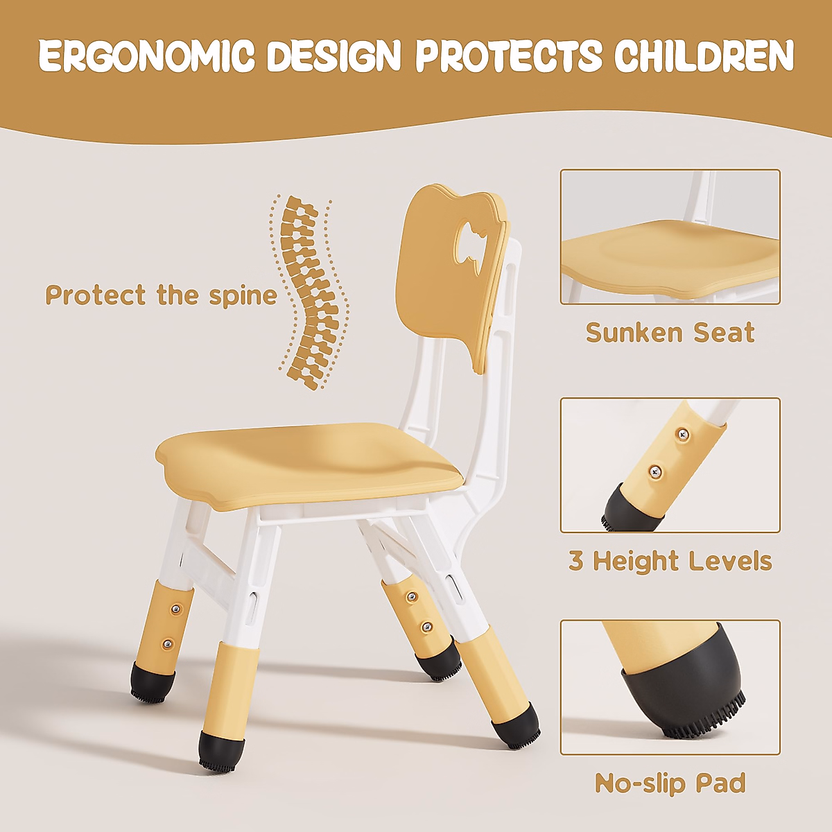 Brelley Kids Table and 2 Chairs Set, Height Adjustable Toddler Table and Chair Set, Graffiti Desktop, Classroom/Daycare/Home, Children Multi-Activity Table for Ages 2-8