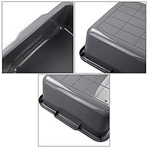 Obstnny 4-Pack 32 L Plastic Commercial Bus Tub, Large Utility Bus Boxes, Gray