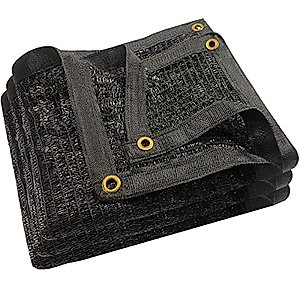 Dafoecheer 40% 10ftx20ft Black Shade Cloth Taped Edge with Grommets Sunblock Garden Mesh UV Resistant Net for Outdoor Plant Greenhouse Flowers