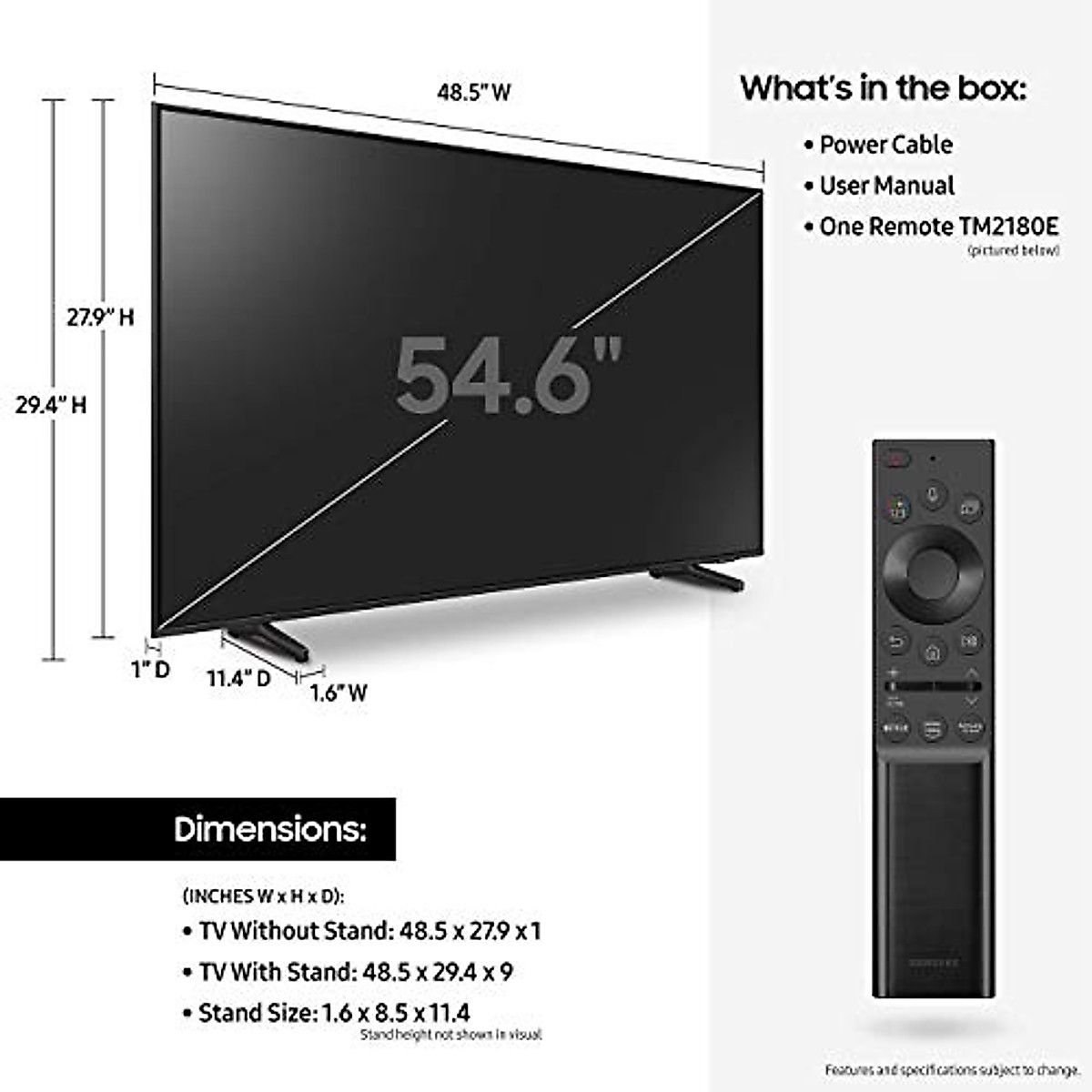 SAMSUNG 70-Inch Class QLED Q60A Series - 4K UHD Dual LED Quantum HDR Smart TV with Alexa Built-in (QN70Q60AAFXZA, 2021 Model) (Renewed)